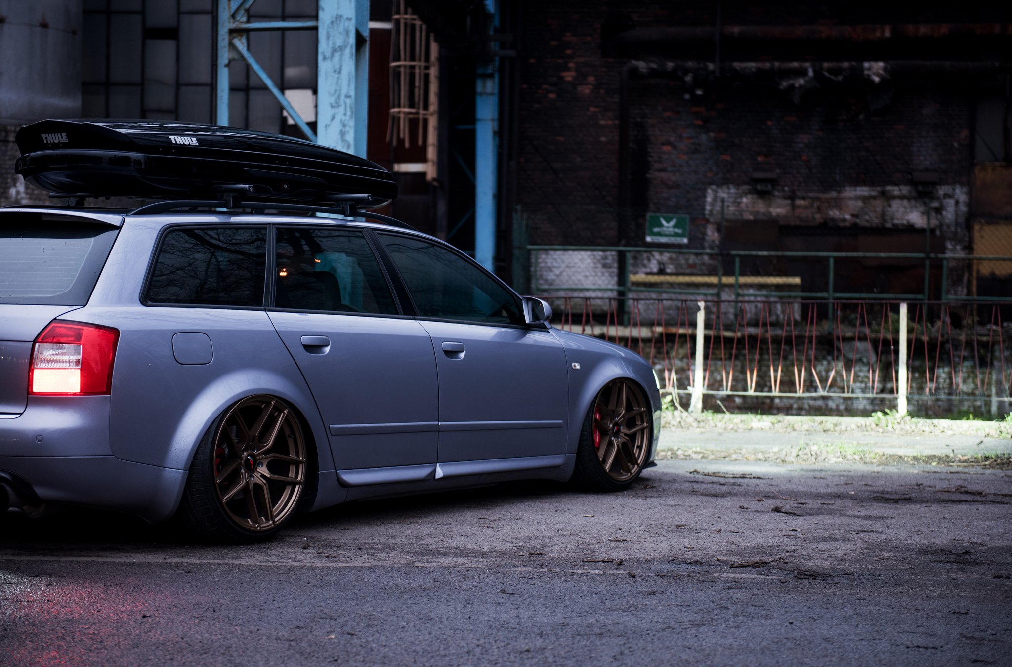 Roof Rack and Bronze JR Wheels Beautify Gray Audi A4 | CARiD.com Gallery