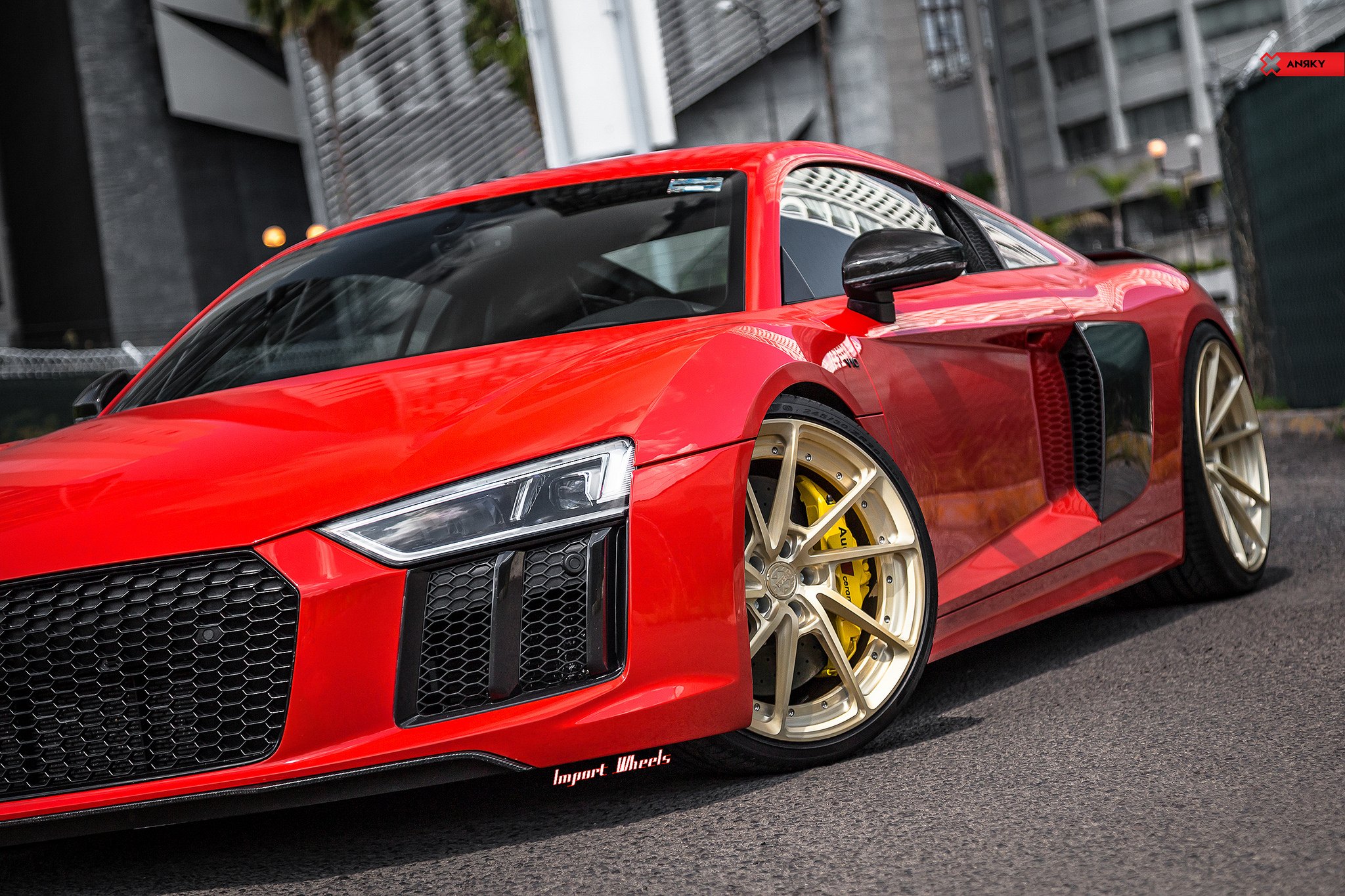Red Audi R8 Quattro Gets Contrasting Black Accents and Racy Look ...