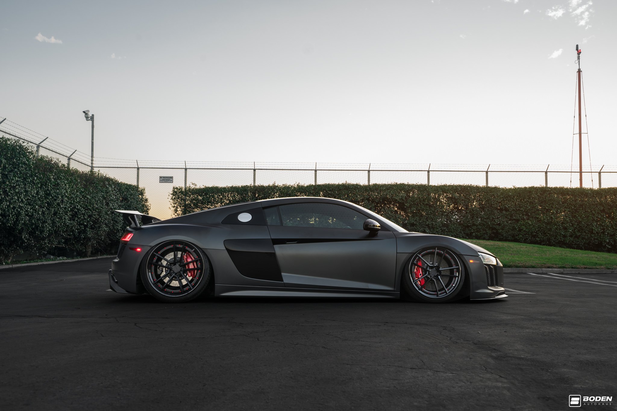 Matte Black Audi R8 Gets a Touch of Style with Red Elements | CARiD.com ...