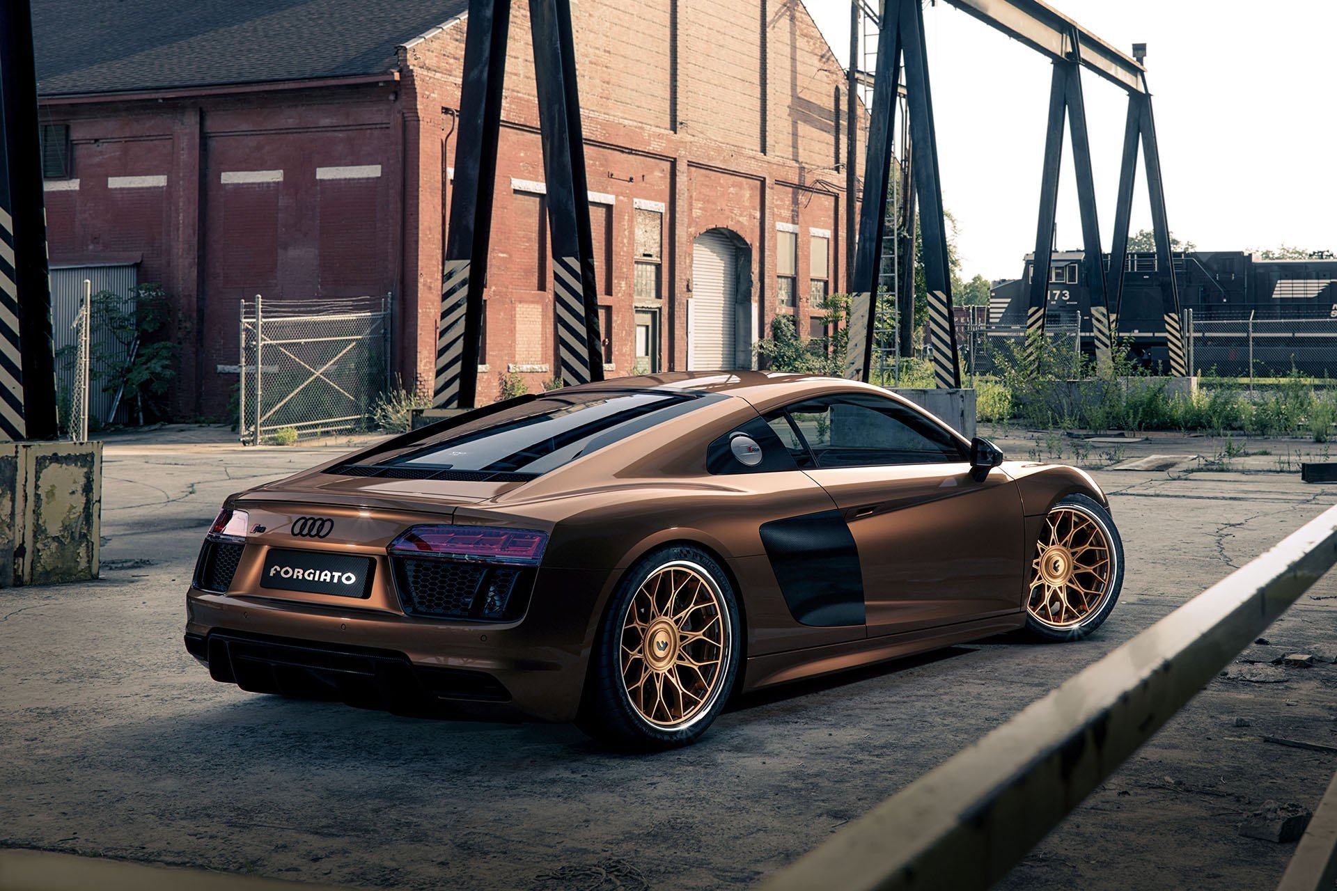 Haute Couture Exterior of Audi R8 Highlighted by Bronze Forgiato Wheels ...