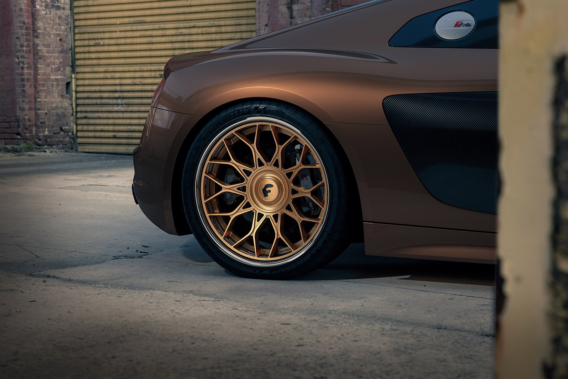 Haute Couture Exterior of Audi R8 Highlighted by Bronze Forgiato Wheels ...