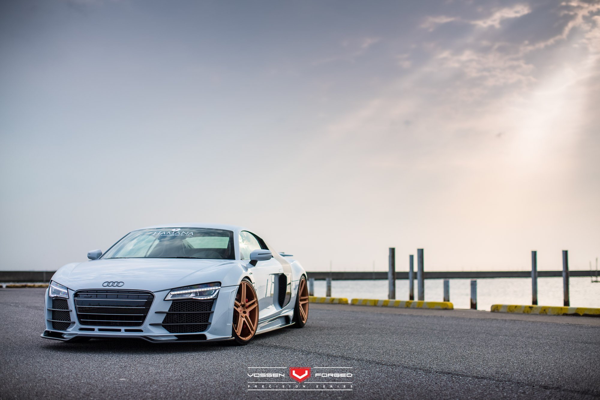Show Stopper White Audi R8 on Bronze Forged Wheels | CARiD.com Gallery