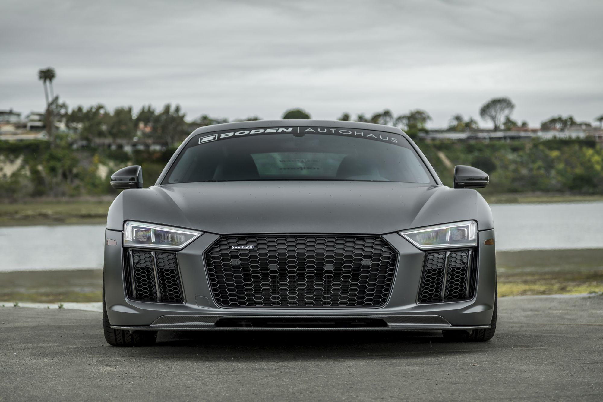 Custom Gray Audi R8 Standing Out with Vorsteiner Wheels on | CARiD.com ...