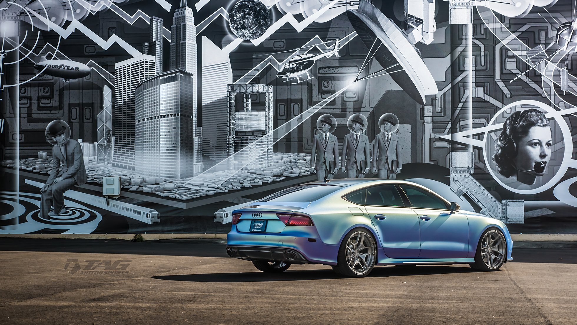 Chameleon Audi S7 Receives Custom Split-spoke Rims by Rotiform | CARiD ...