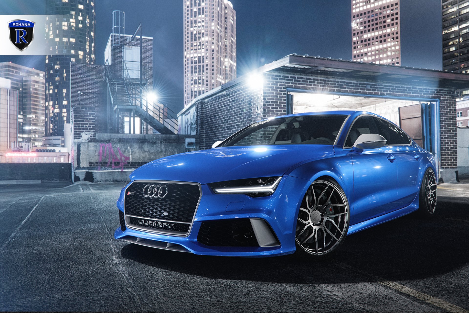 The Haute Couture Exterior of Glossy Blue Audi S7 Quattro Enhanced by ...