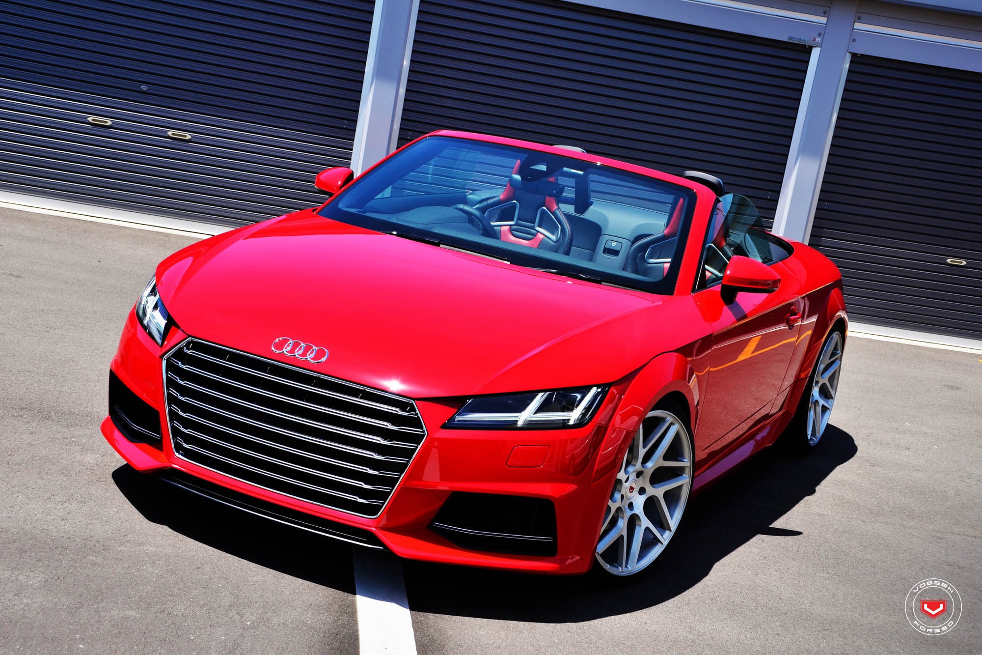 Angry Red Audi TT Roadster On VPS315T by Vossen | CARiD.com Gallery