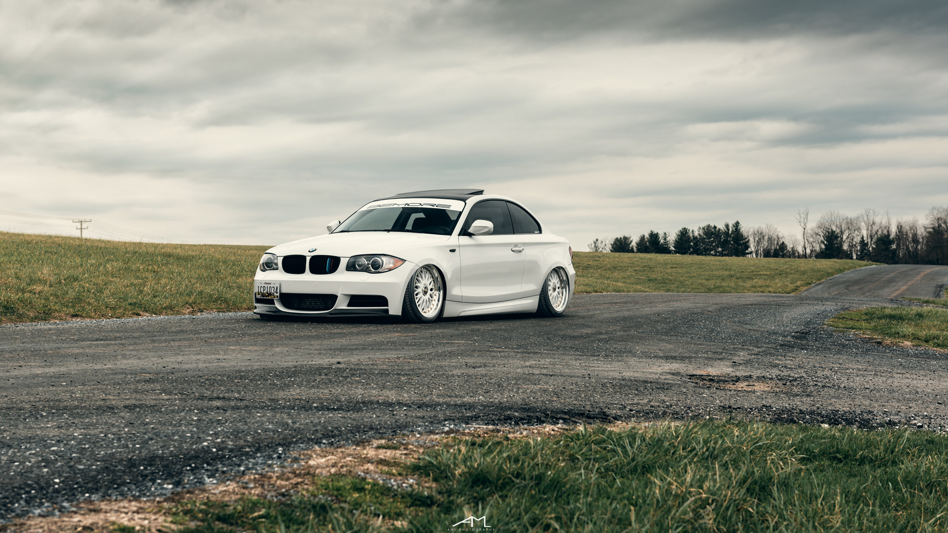 Dropped and Extraordinary White BMW 1-Series Shod in Custom Wheels ...