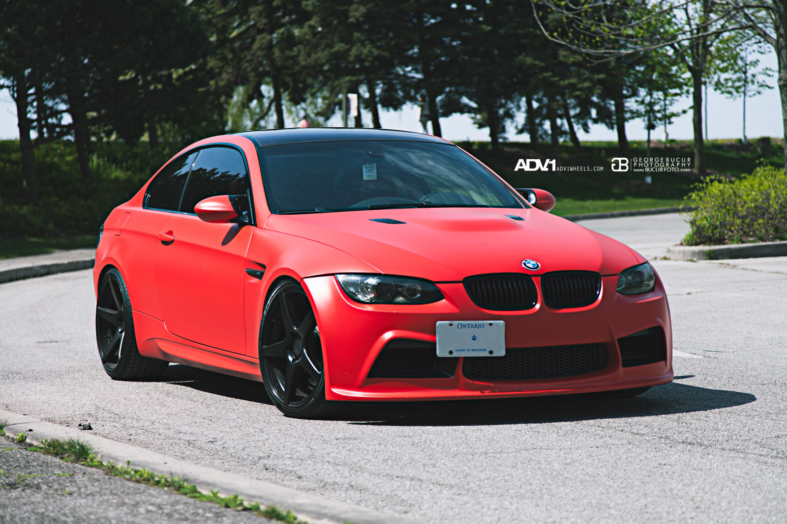 Radical Red BMW M3 Coupe With Custom Bumper And ADV1 RIms | CARiD.com ...