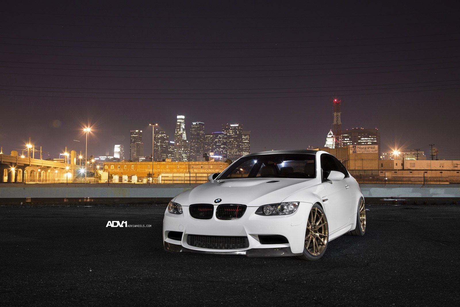 Fascinating White BMW M3 on a Night City Scenery | CARiD.com Gallery