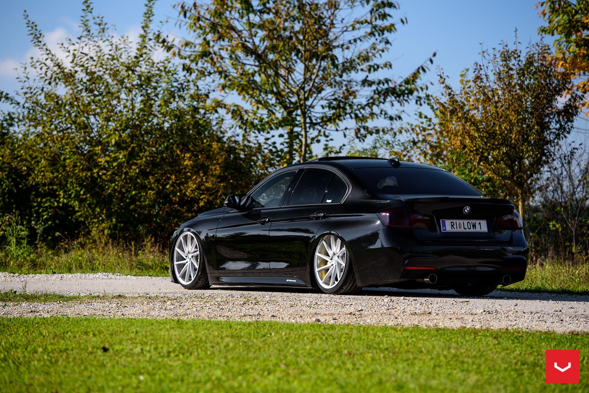 Stanced Out BMW 3-Series on Chrome Vossen Wheels Fitted with Yellow ...