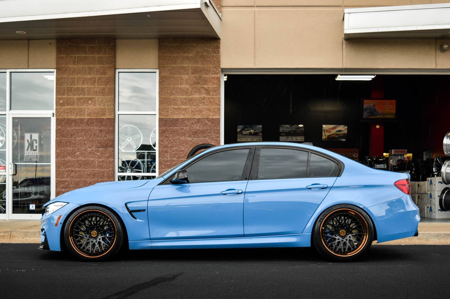 Sky Blue BMW M3 F30 on Avant Garde Sport Wheels | CARiD.com Gallery