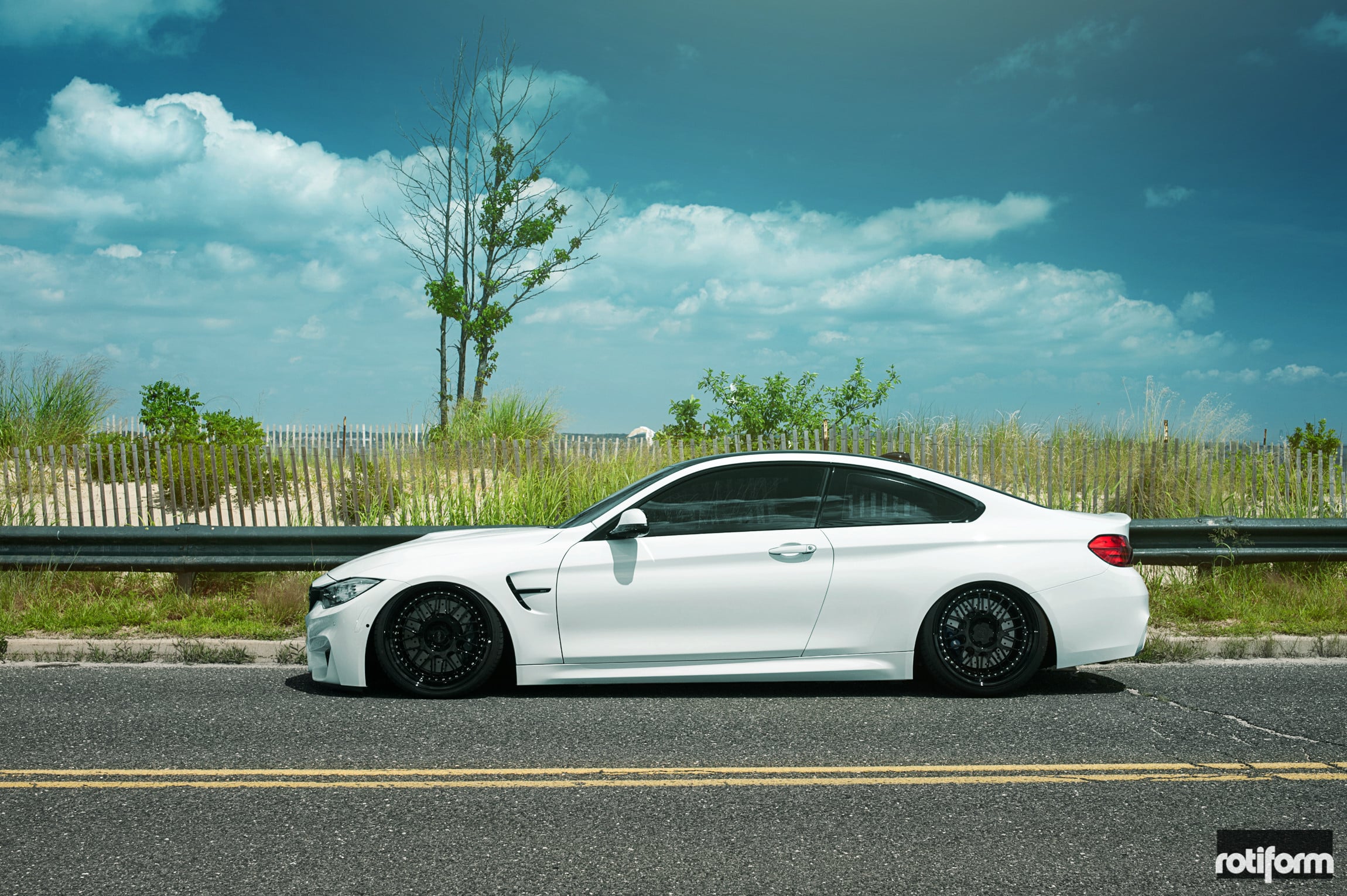 Sleek White BMW M4 Coupe With Subtle Custom Touches and Black Rotiform ...