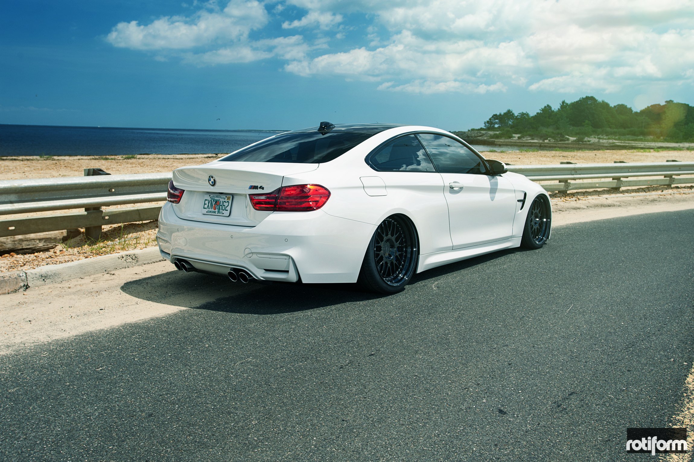 Sleek White BMW M4 Coupe With Subtle Custom Touches and Black Rotiform ...