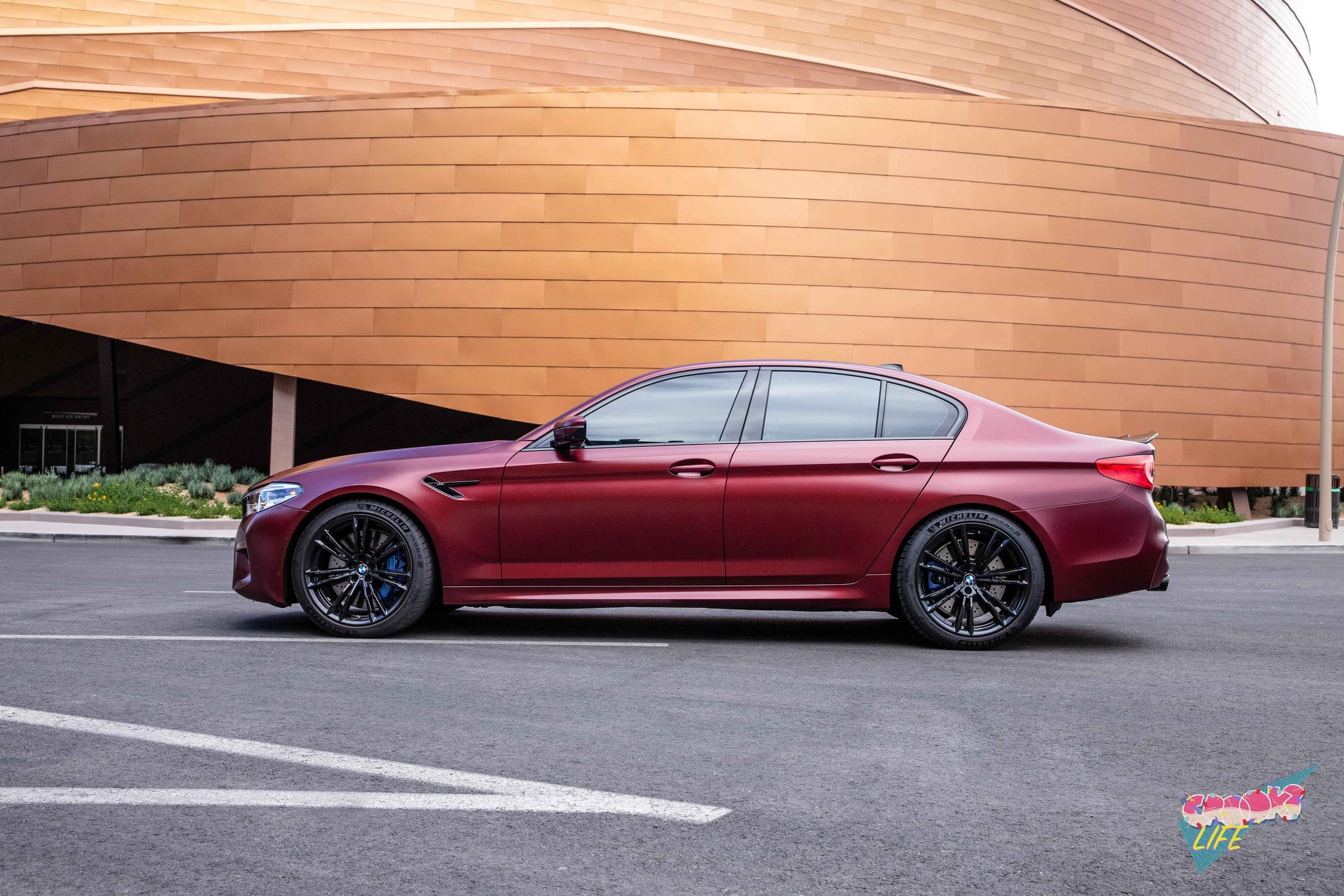 When Style Meets Performance: Cherry Red BMW 5-Series Rolling On Glossy ...