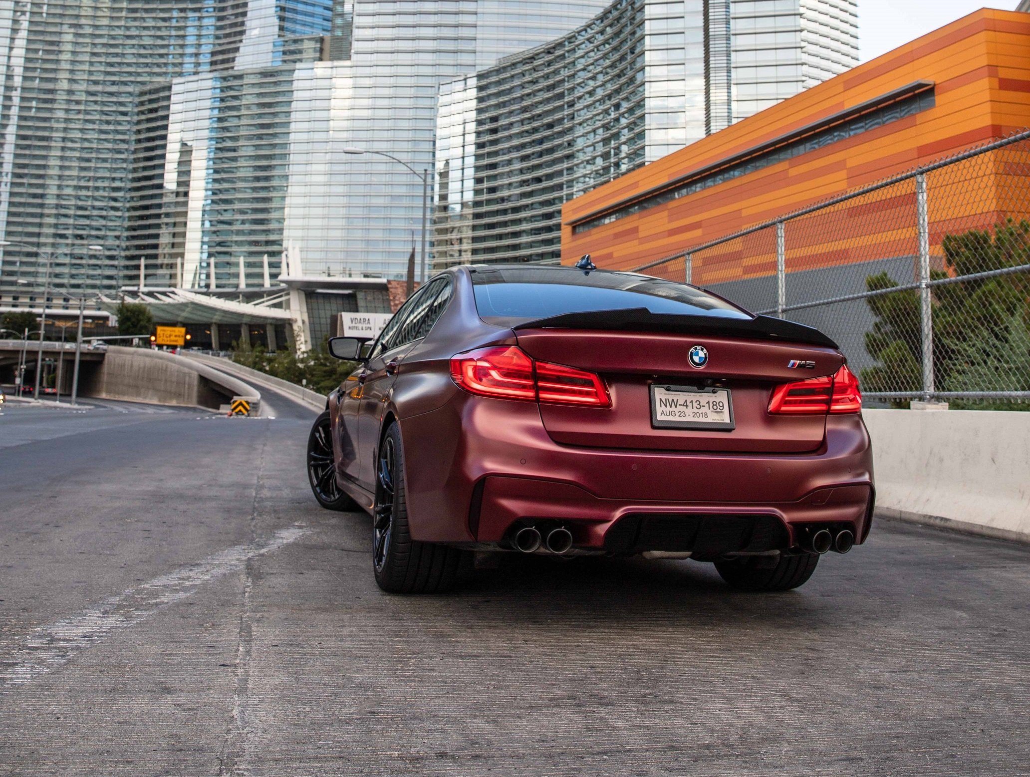 When Style Meets Performance: Cherry Red BMW 5-Series Rolling On Glossy ...