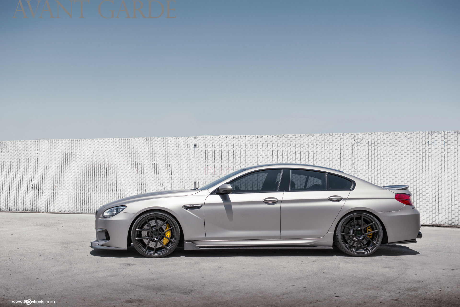 Gray Matte M6 Grand Coupe with Yellow Calipers and M310 Rims By Avant ...