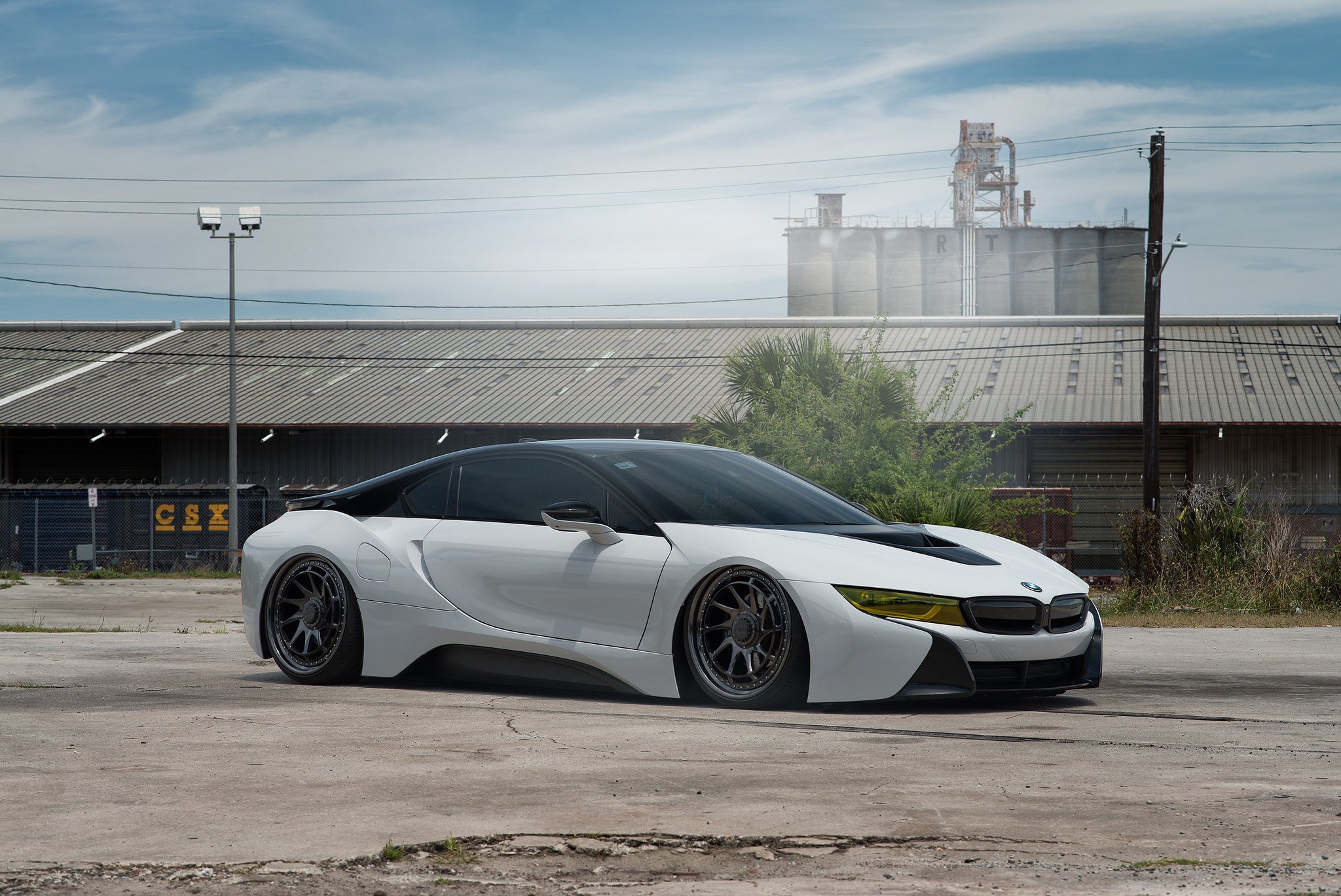 BMW i8 Slammed To the Ground Featuring Rotiform Gloss Black Wheels ...