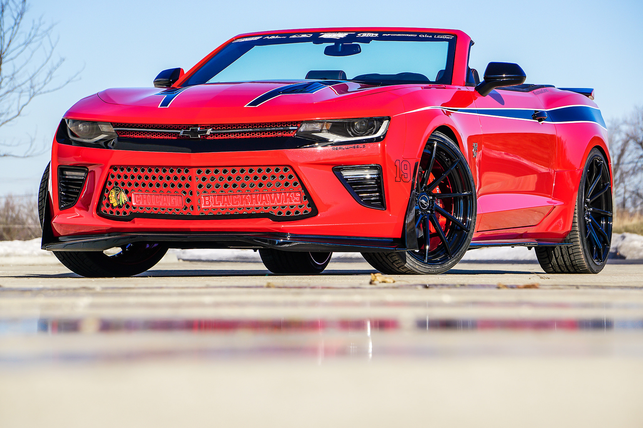 Bright Red Camaro Features Blacked Out Accents for Aggressive Look ...
