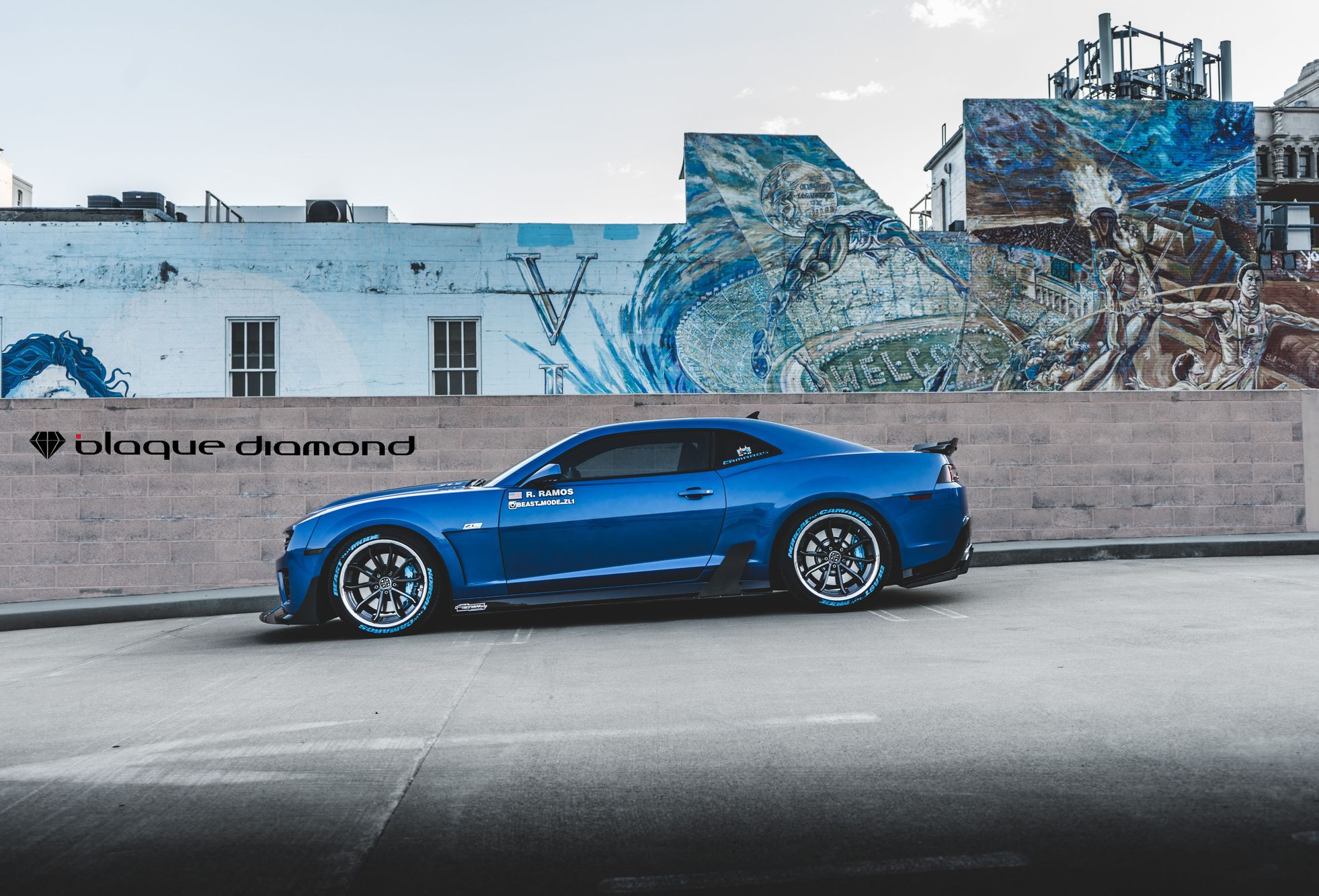 Muscle Detected: Blue Chevy Camaro Wearing Custom Body Kit | CARiD.com ...
