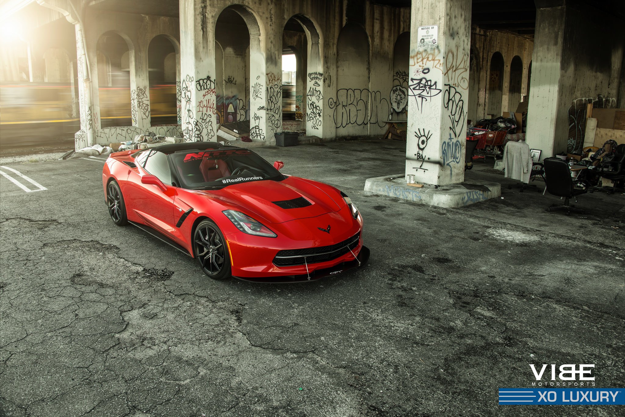 Red Corvette on Black XO Luxury Wheels | CARiD.com Gallery