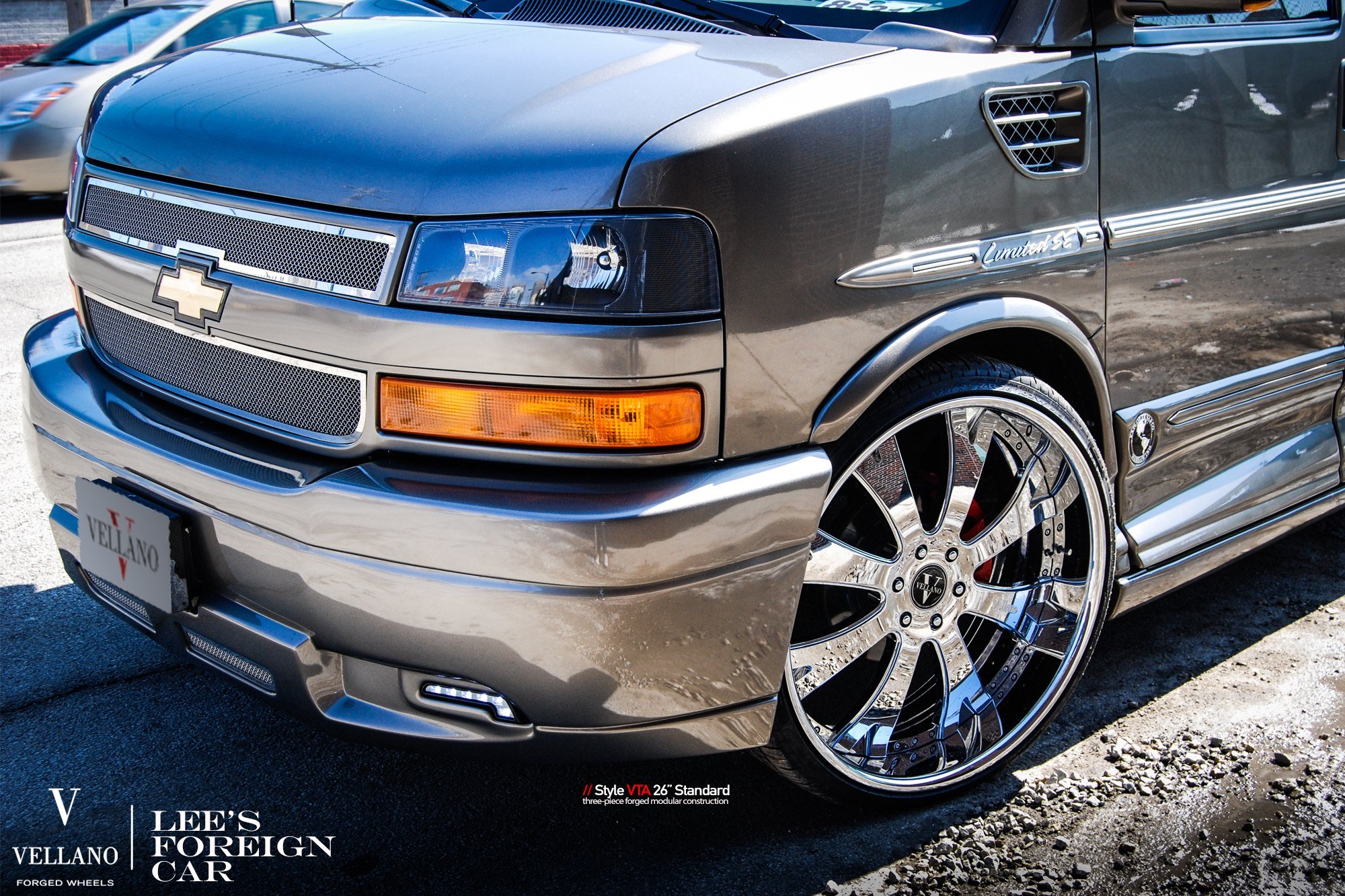 Impressive Bulky Custom Gray Chevy Express | CARiD.com Gallery