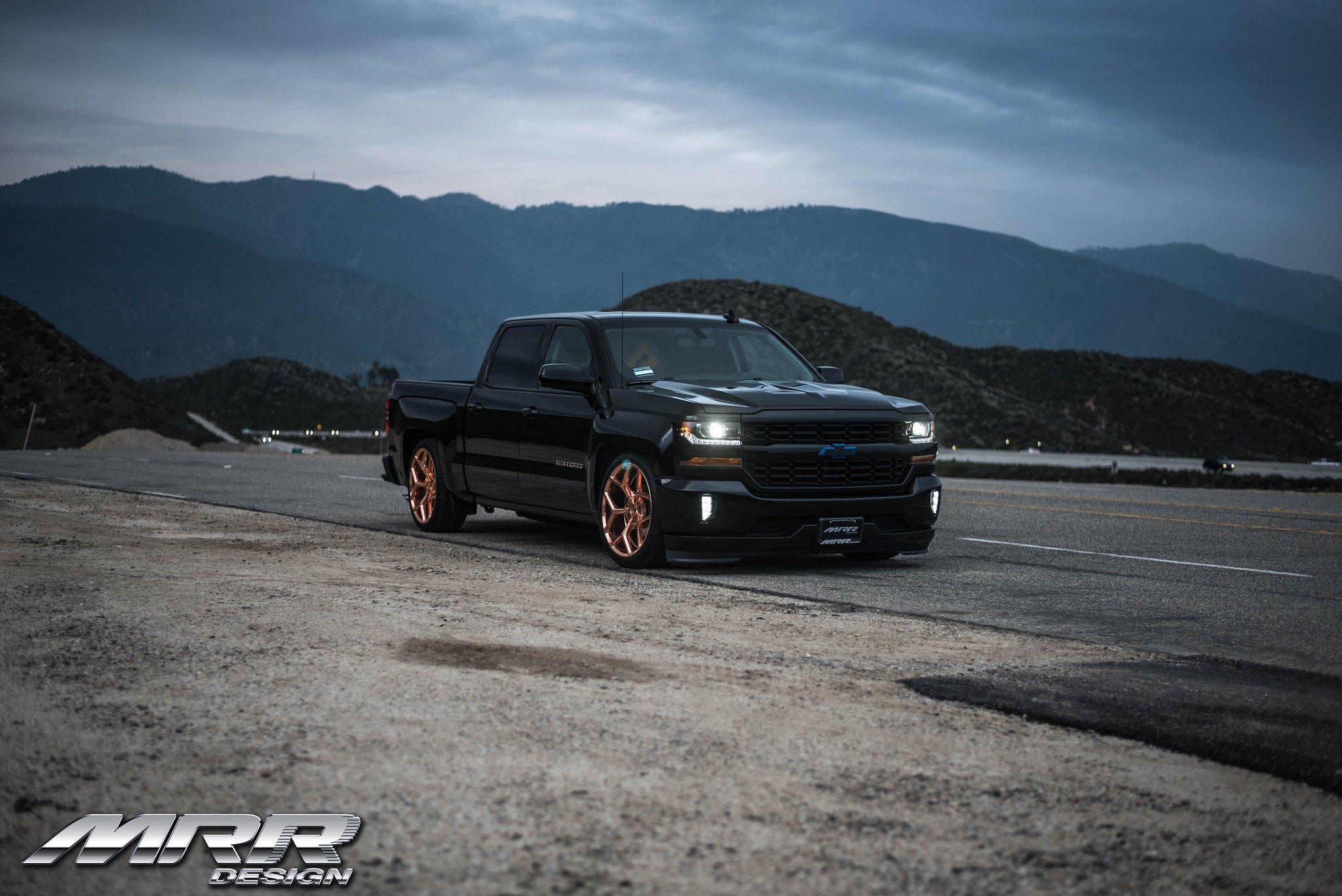 Lowered Silverado Performance Truck on Gold M228 Rims by MRR | CARiD ...