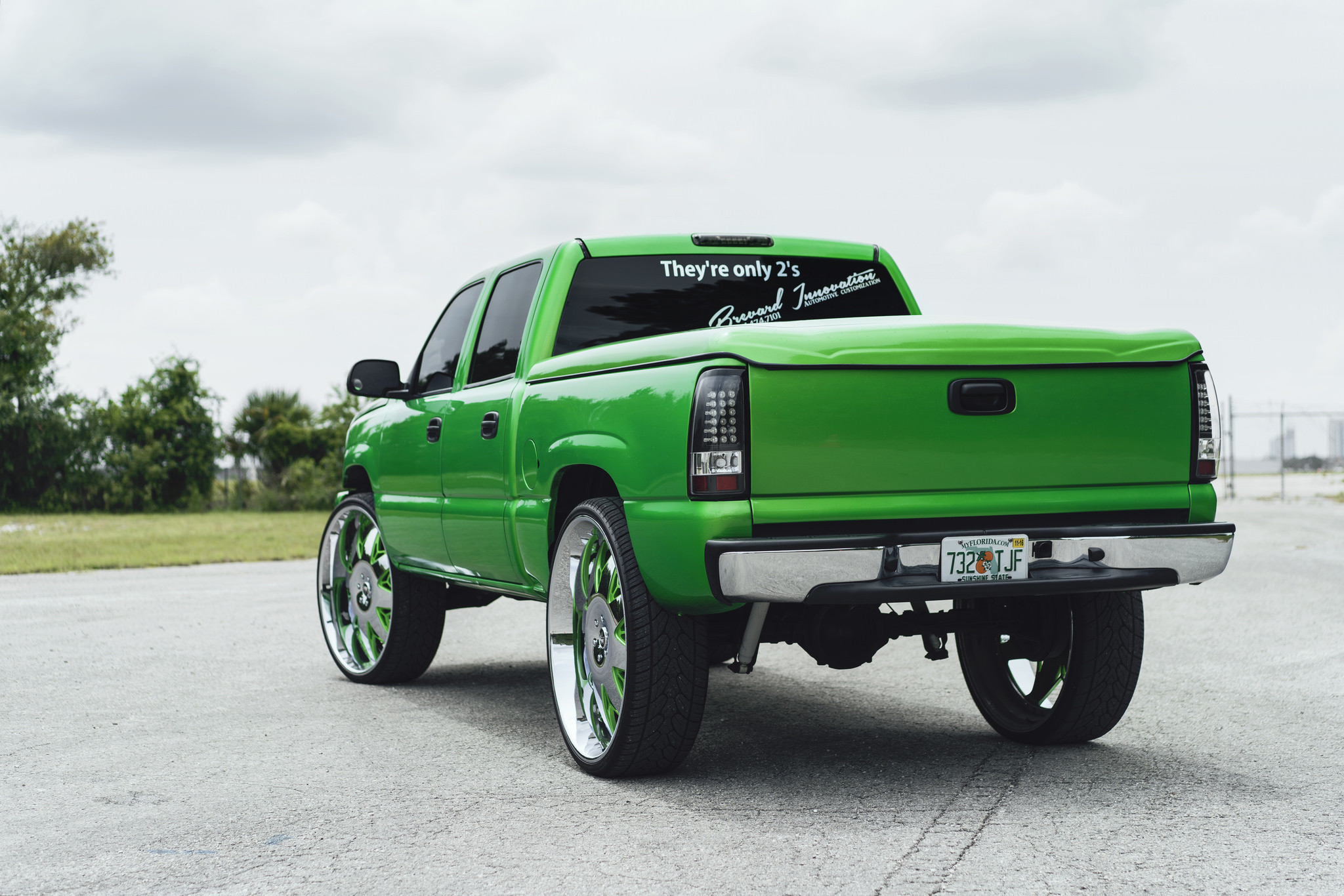 Green on Green Customized Chevy Silverado | CARiD.com Gallery
