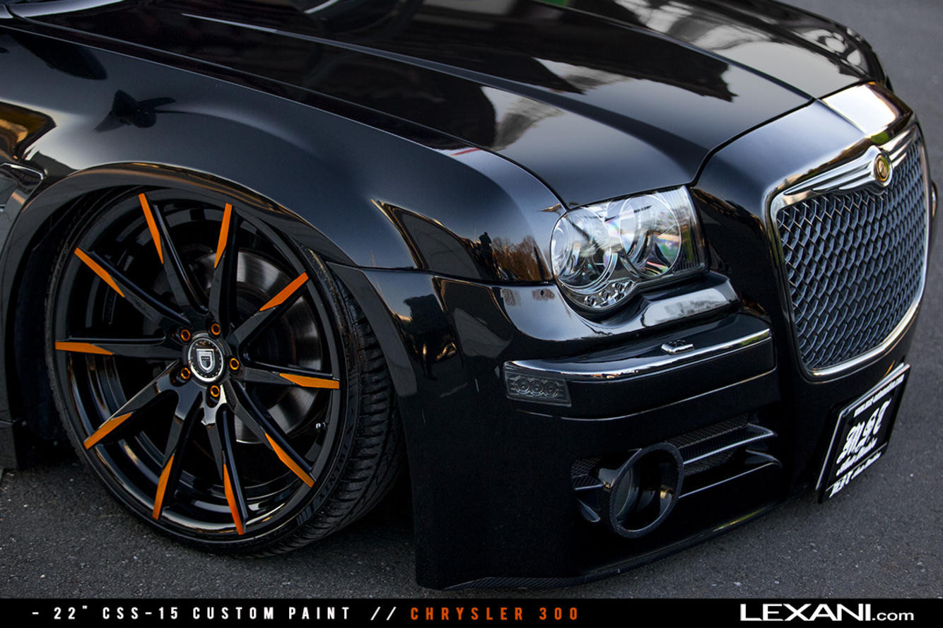 Dark Knight Chrysler 300 on Color Matched Lexani Rims | CARiD.com Gallery