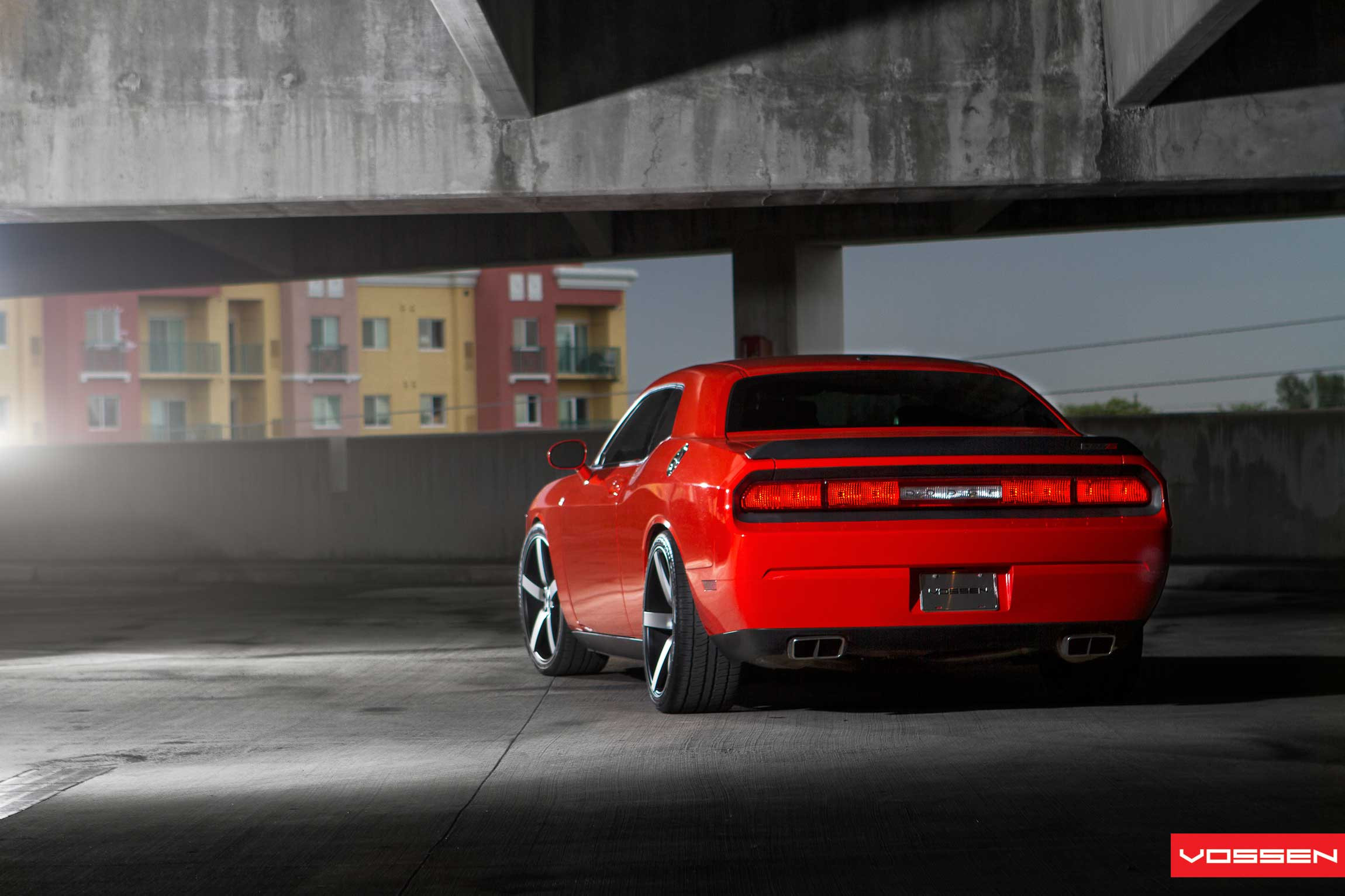 Stylish Racer Custom Red Dodge Challenger with Black Stripes | CARiD ...