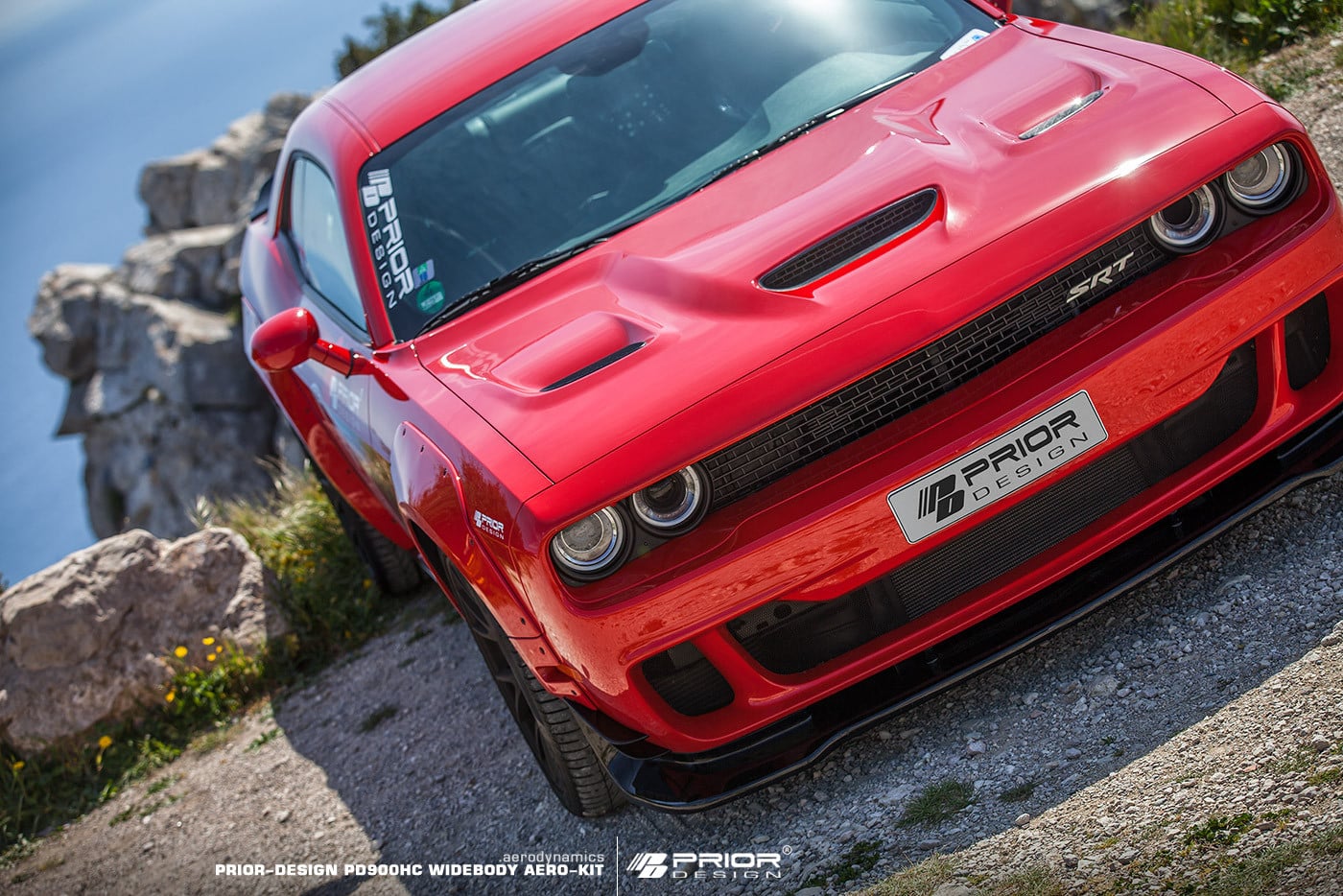 Mean Red Dodge Challenger SRT Enhanced with Prior Design Body Kit ...