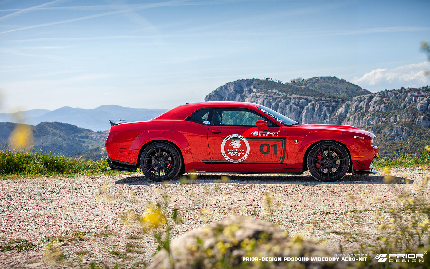Mean Red Dodge Challenger SRT Enhanced with Prior Design Body Kit ...