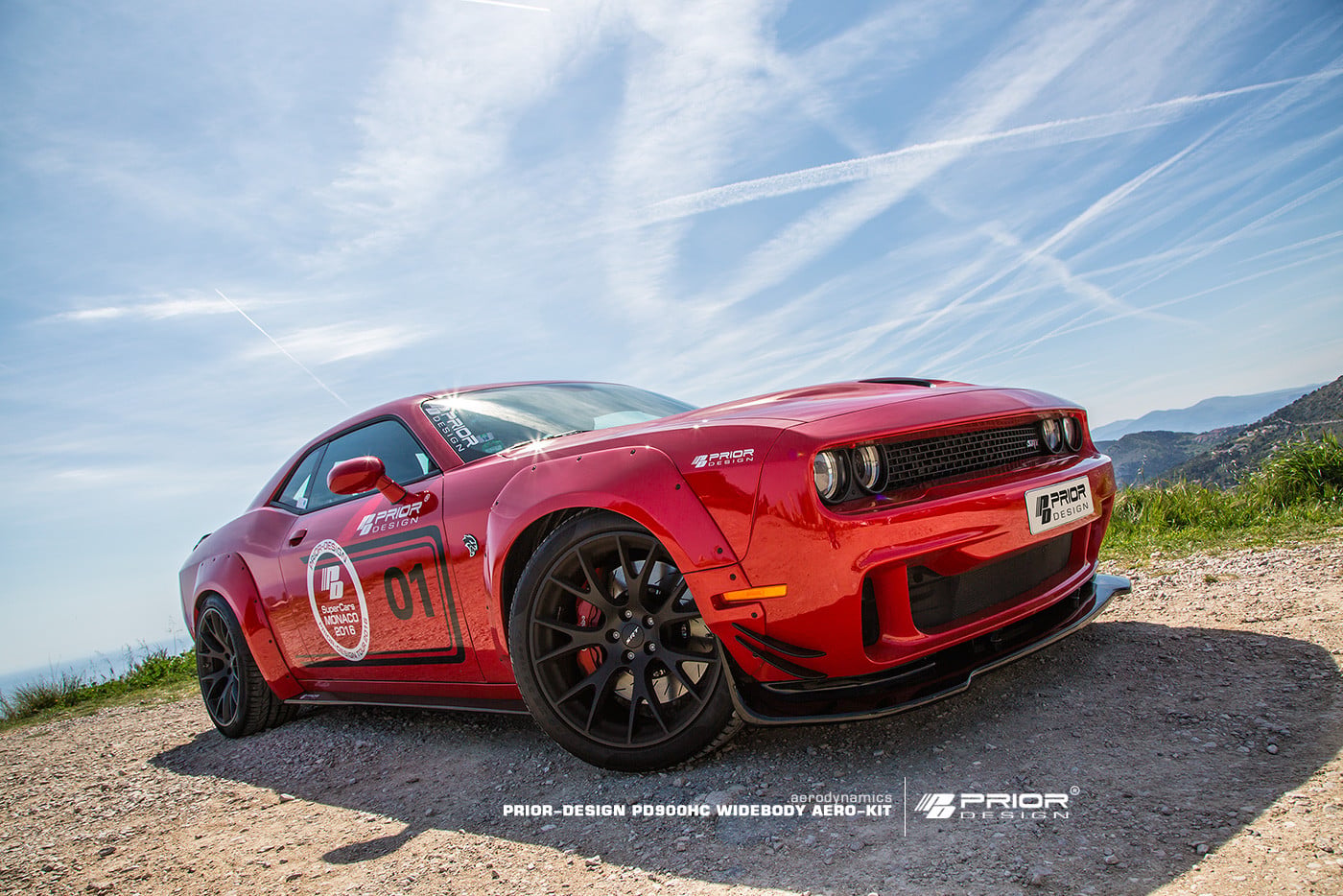 Mean Red Dodge Challenger SRT Enhanced with Prior Design Body Kit ...