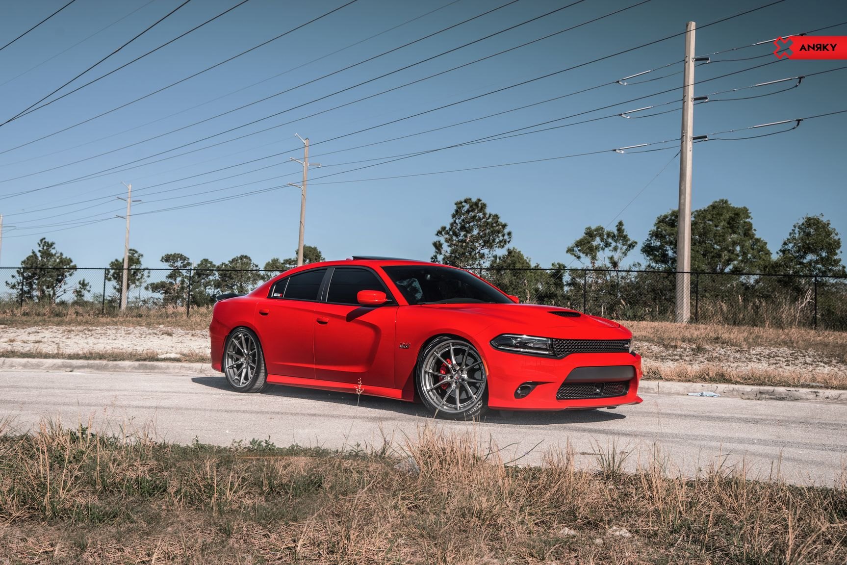 Candy Red Dodge Charger SRT Boasts Custom Vented Hood | CARiD.com Gallery