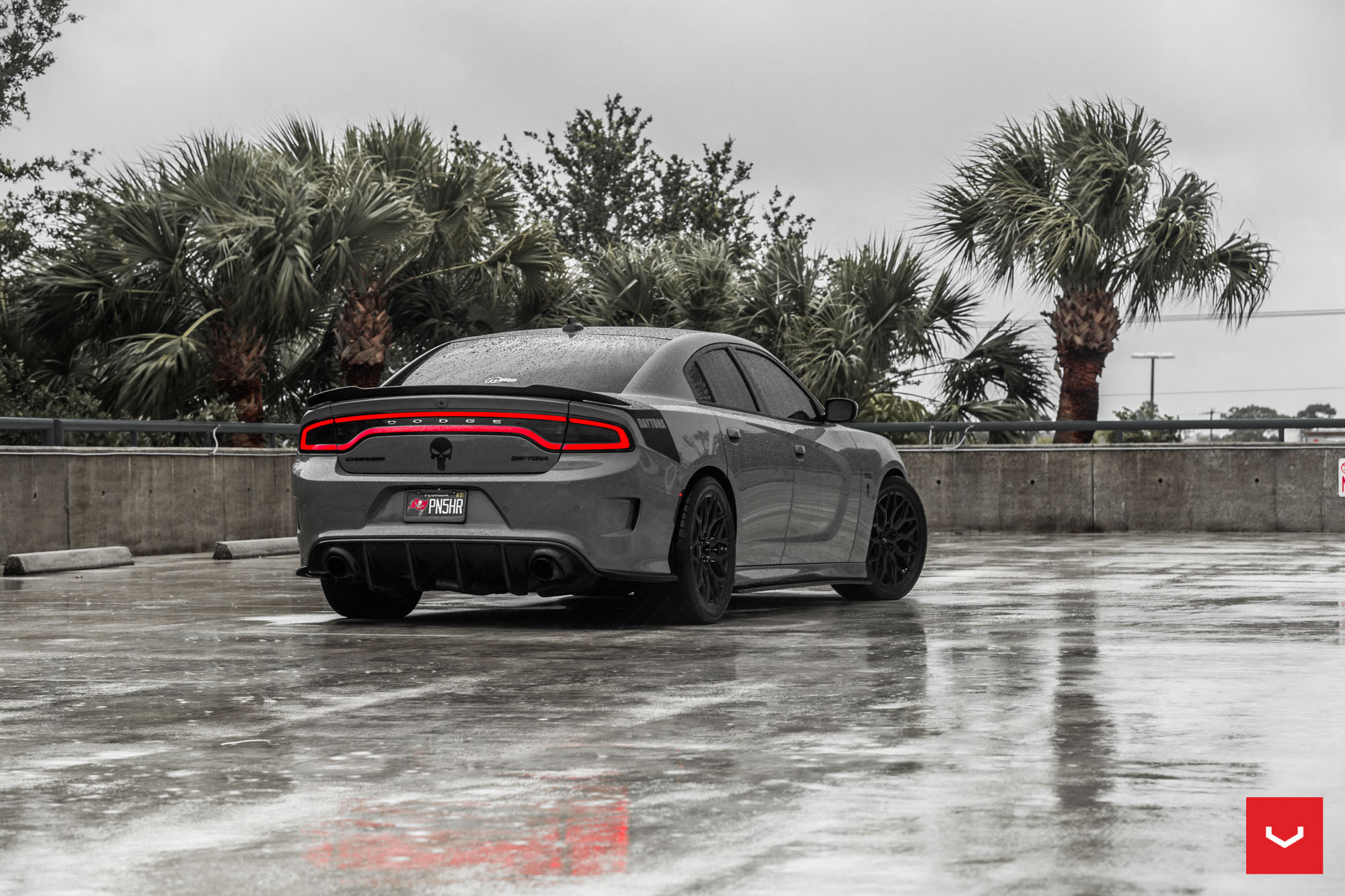 Beast Mode On: Gray Dodge Charger Gets Custom Color Halo Headlights ...