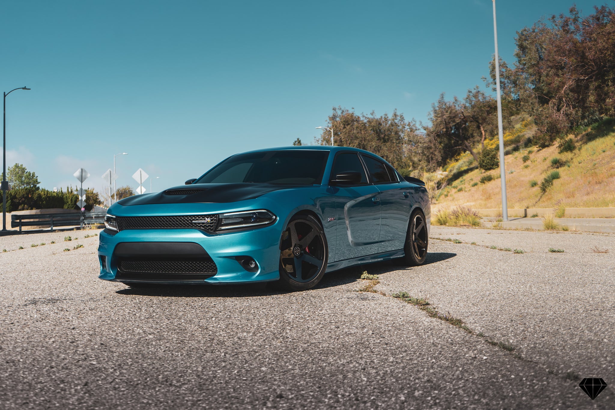 Turquoise Dodge Charger Gets a Distinct Look with Black Accents and ...