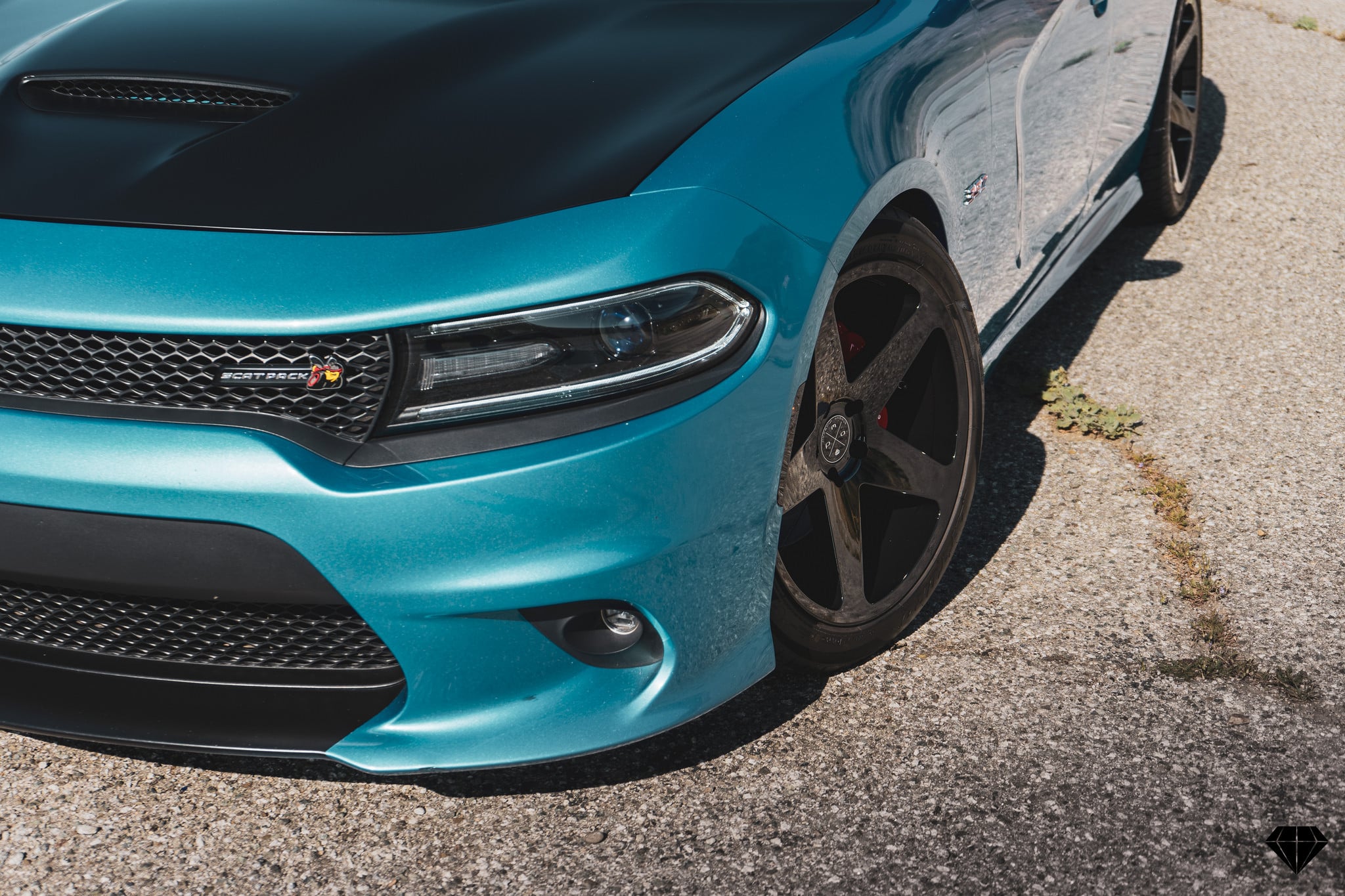 Turquoise Dodge Charger Gets a Distinct Look with Black Accents and ...
