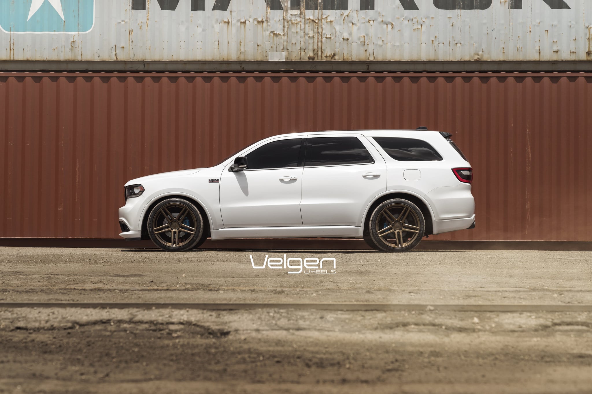 White Dodge Durango Shows Off Custom Bronze Wheels by Velgen | CARiD ...