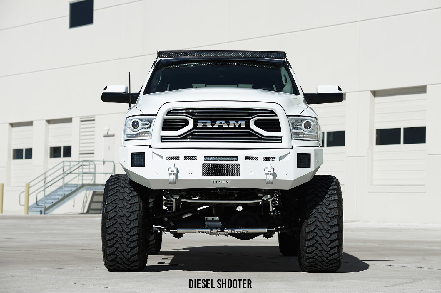 Custom Sleek and White Ram on American Force Wheels | CARiD.com Gallery