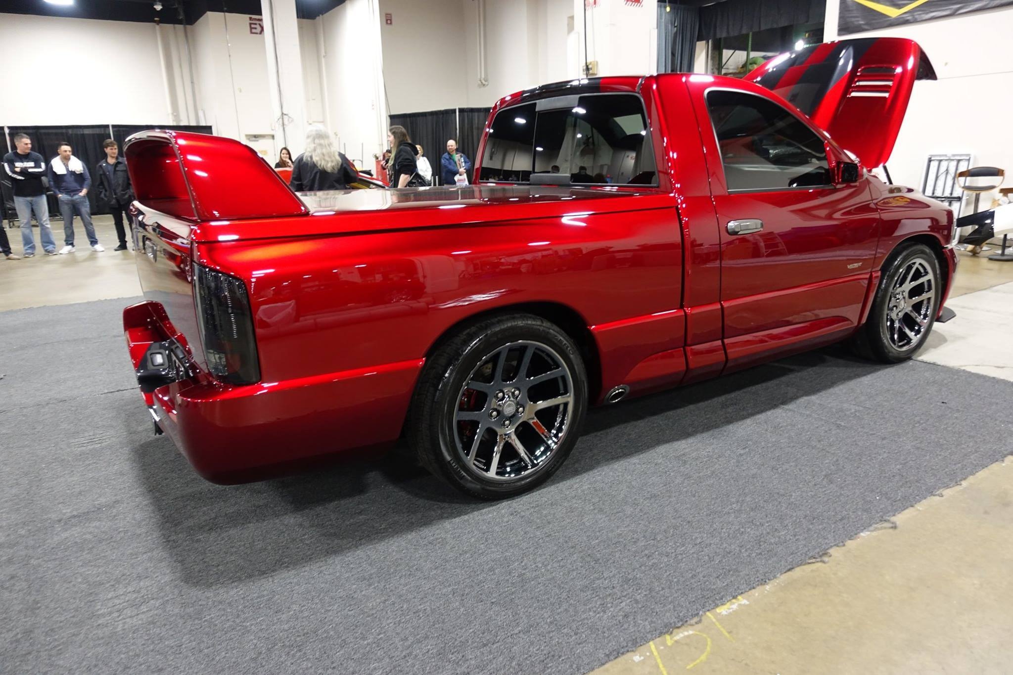 Truck that Turns Heads: Red Ram Boasting Custom Lighting and ...