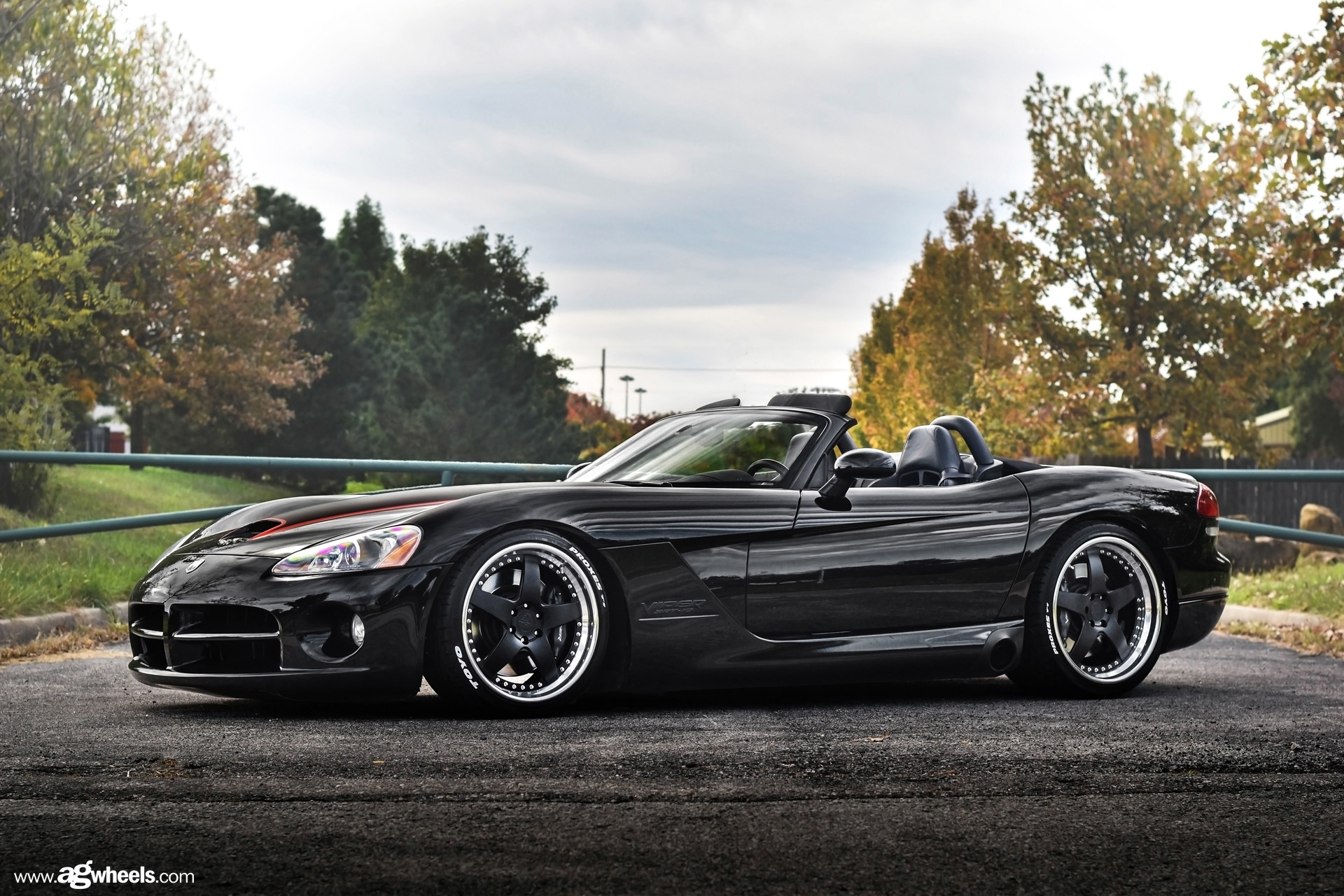 A Touch of Style on Black Convertible Dodge Viper's Face | CARiD.com ...