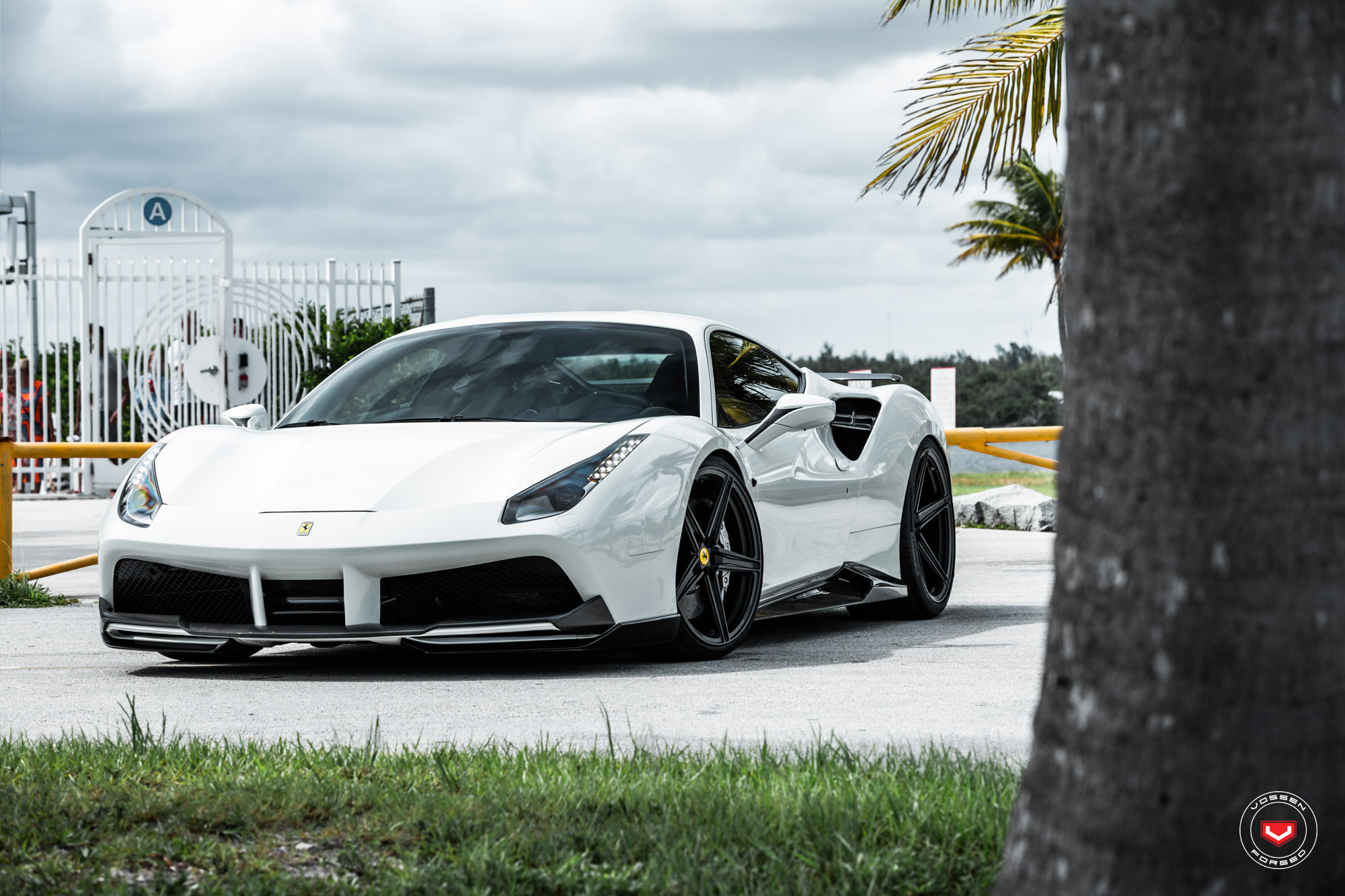 White Ferrari 488 Goes Elegant with Carbon Fiber Ground Effects | CARiD ...