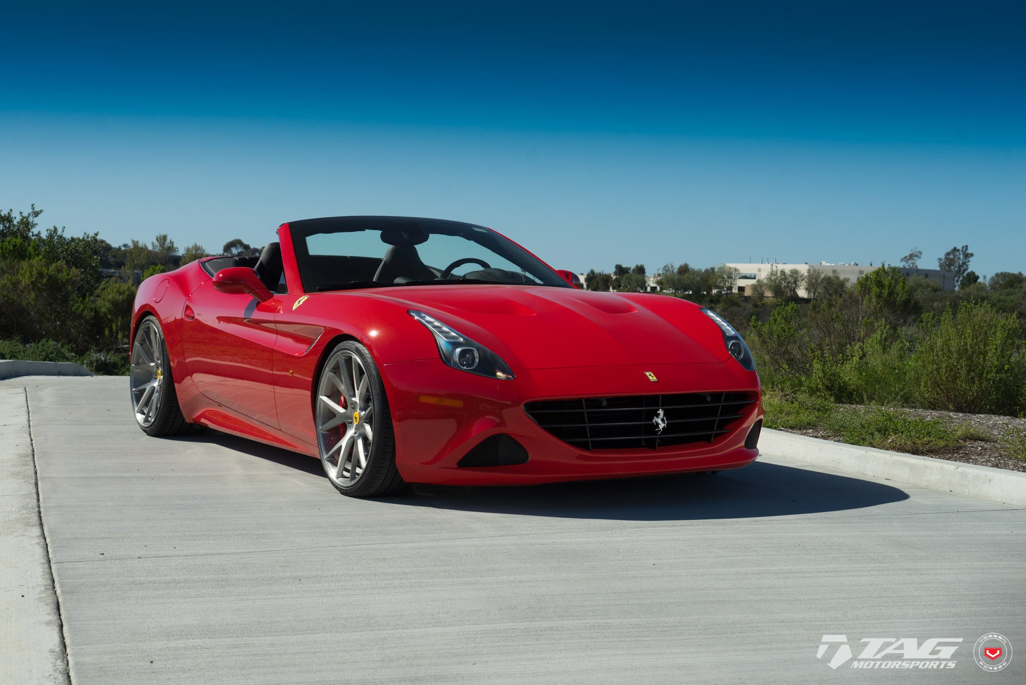 Lowered Convertible Ferrari California Rocking a Set of Vossen Rims ...
