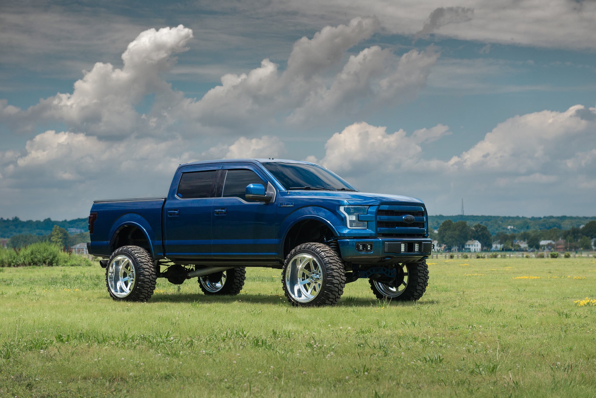 Reworked Ford F150 Truck With a Massive Lift and Chrome Fuel Off-road ...