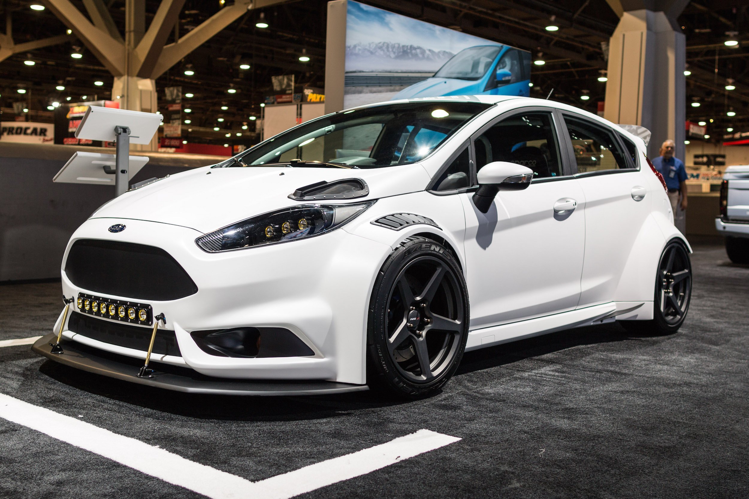Distinct Custom Body Kit on White Ford Fiesta | CARiD.com Gallery