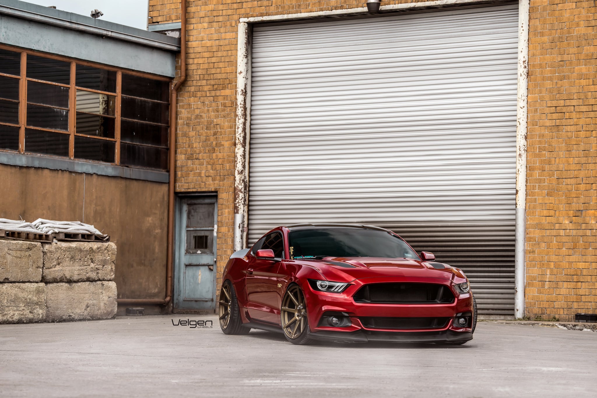 Crimson Red Mustang on Velgen Wheels | CARiD.com Gallery