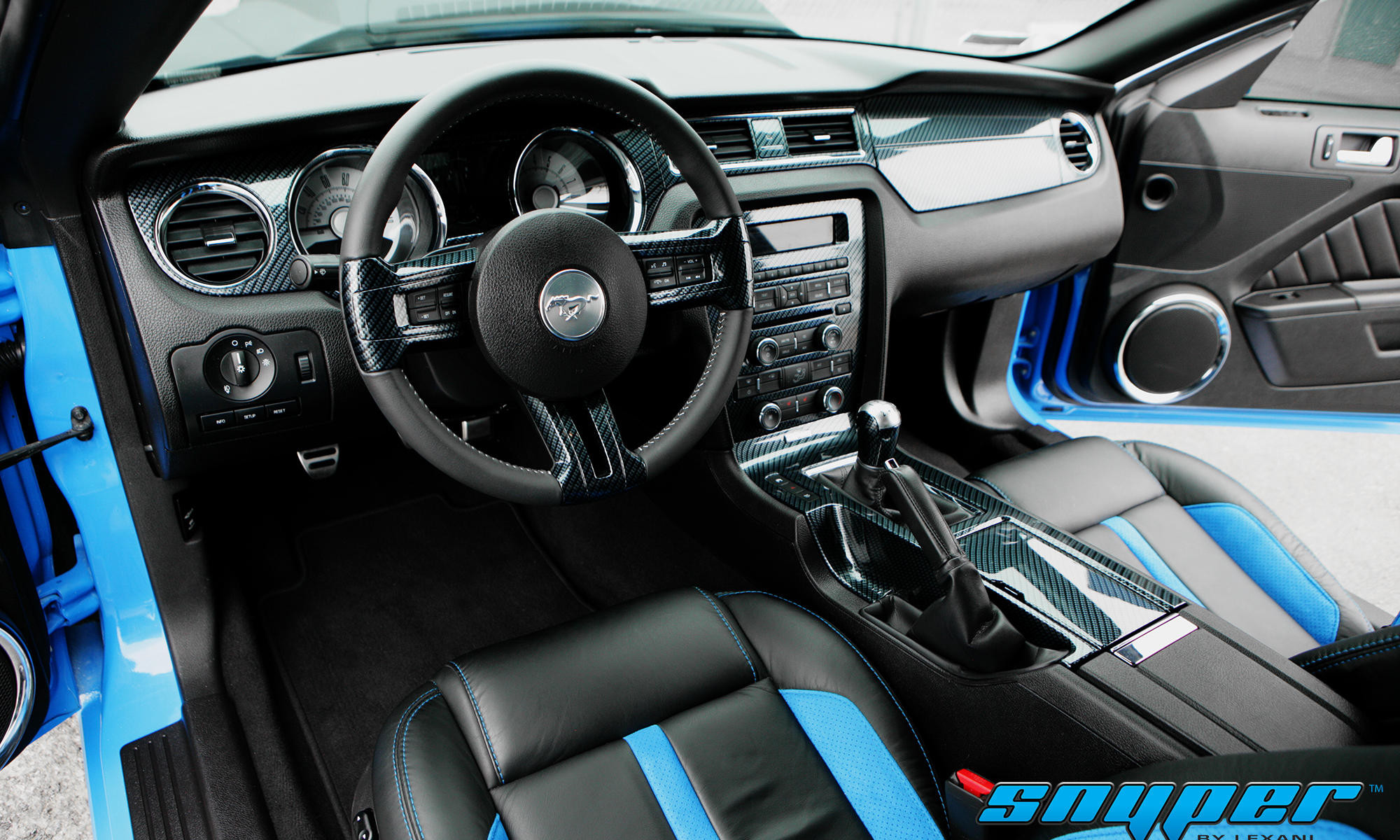 Baby Blue Mustang with Custom Hood | CARiD.com Gallery