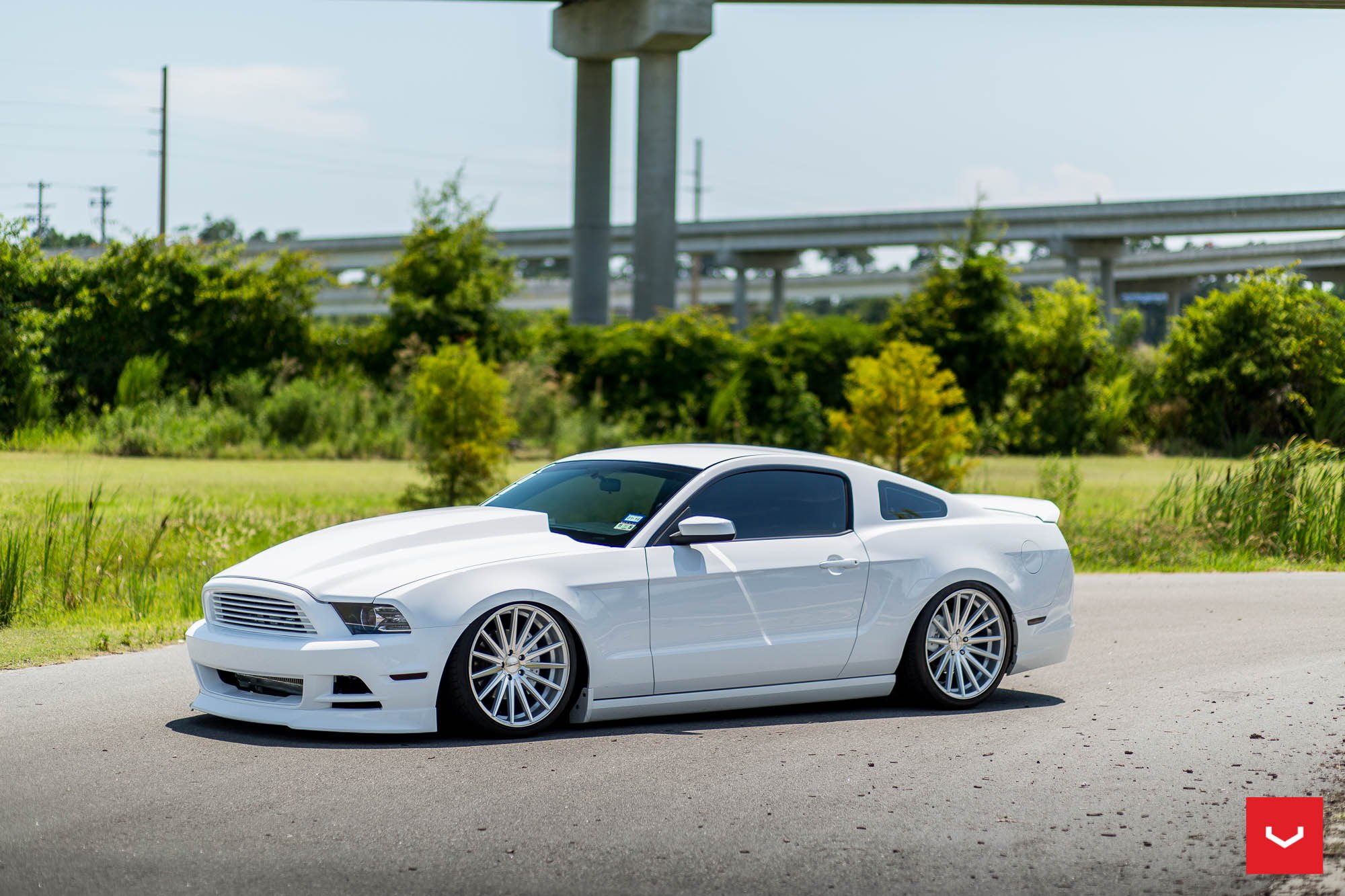 White and Clean Lowered Custom Ford Mustang | CARiD.com Gallery