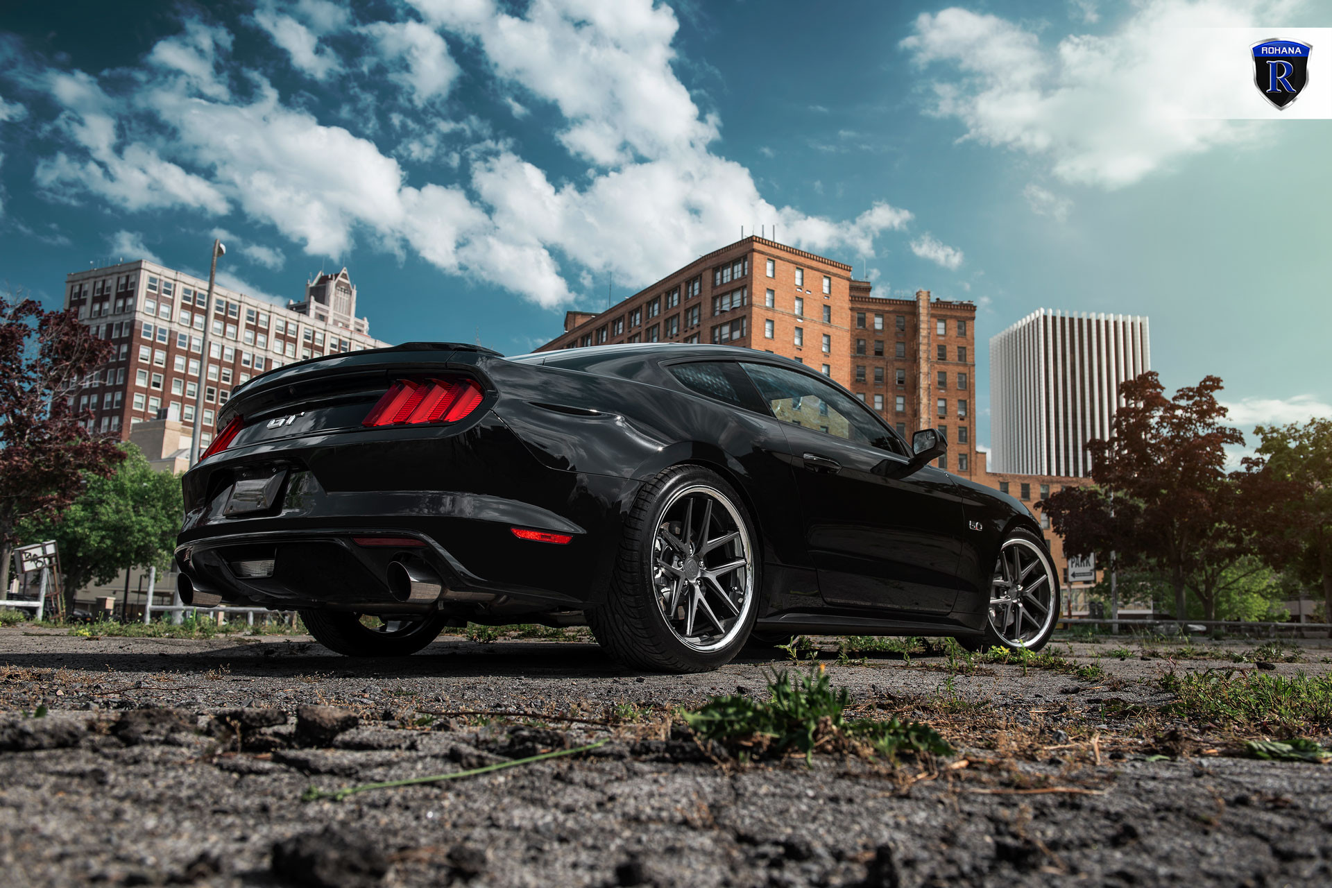 Rohana RC9 Custom Wheels on a Black Ford Mustang GT | CARiD.com Gallery