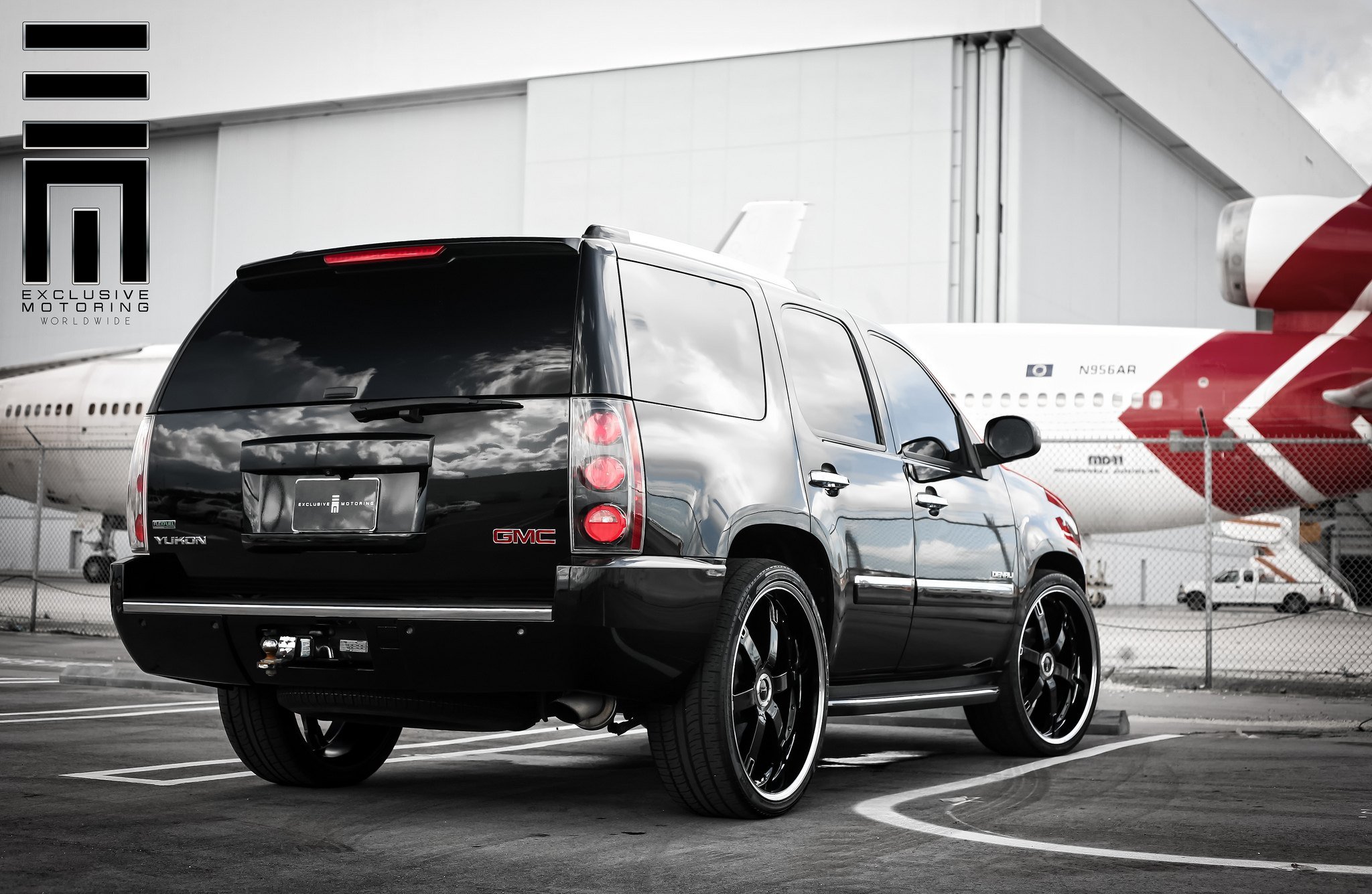 GMC Yukon Denali on Black Custom Wheels by Exclusive Motoring | CARiD ...