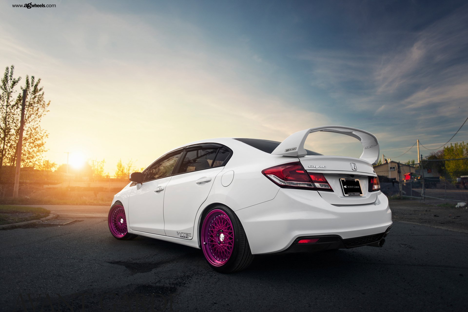 Improved Aerodynamics for Stylish Customized White Honda Civic Si ...
